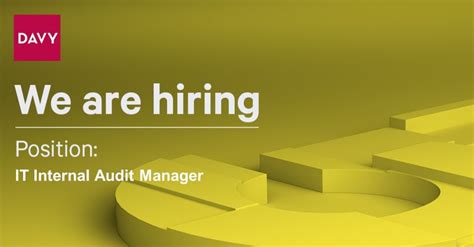 Davy On Linkedin It Internal Audit Manager Senior Associate Davy