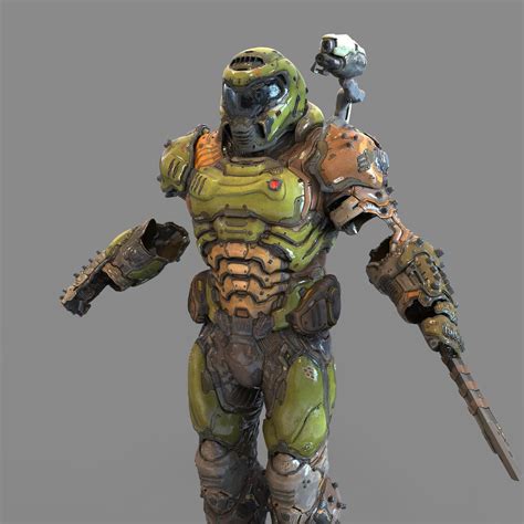 Doom Eternal Slayer Full Body Wearable Armor With Accesories 3d Model 3d Printable Cgtrader