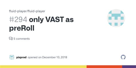 Only Vast As Preroll · Issue 294 · Fluid Playerfluid Player · Github