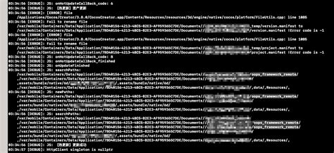 ios 热更新失败 提示 fail to rename file~ error code is 1 creator 3 x