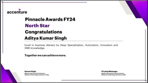 Aditya Kumar Singh On Linkedin Northstar Pinnacleawards Accenture Fy24 18 Comments
