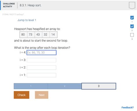 solved challenge activity 8 3 1 heap sort