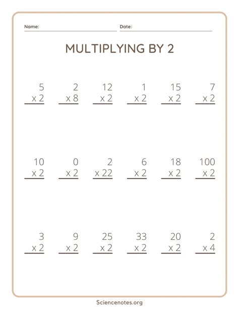 Multiplication Worksheets
