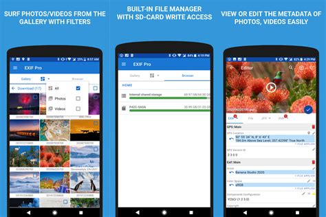 how to view the metadata of any file on android