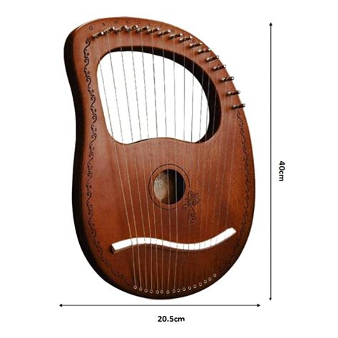 Lyre Harp 16 Strings Harp Portable Small Harp With Durable Steel Strings Wood String Musical