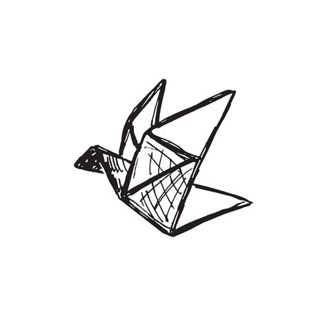 Origami Crane Outline
