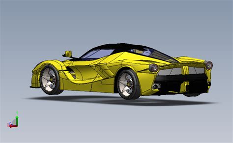 La Ferrari拉法拉利超级跑车模型swsolidworks 2017模型图纸下载 懒石网