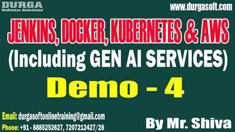 jenkins docker kubernetes and aws tutorials demo 4 by mr shiva