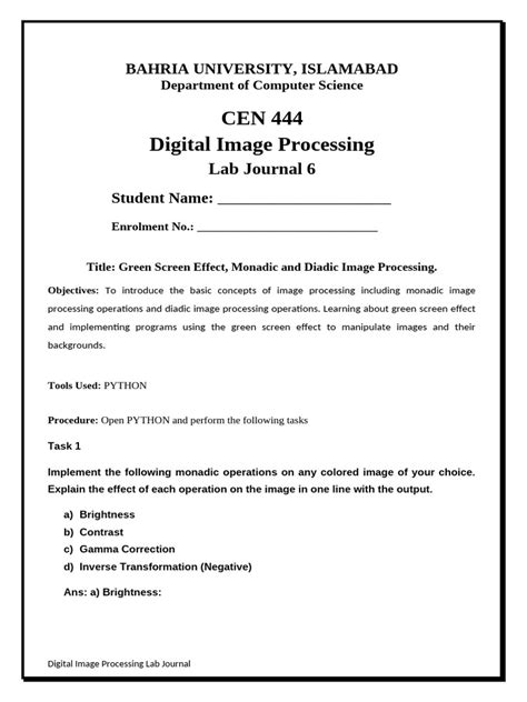 Monadic And Diadic Image Processing Pdf Contrast Vision Pixel