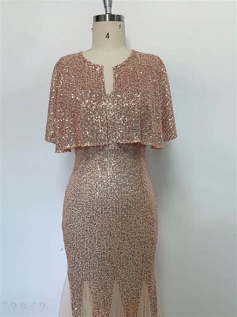 Женское длинное платье-Русалка с V-образным вырезом и шалью | AliExpress