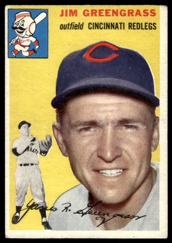 1954 Topps Jim Greengrass 22 Vg Baseball Cincinnati Reds Ebay