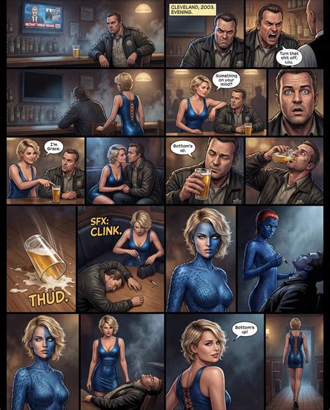 Ai Comic Mystique Seduces Laurio In The Bar By Billytiger On Deviantart