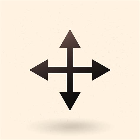 Premium Vector Vector Icon Four Way Arrows Cross Of Arrows