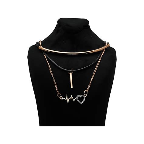 قیمت گردنبند زنانه اکسسورایز مدل سه لاین پر آویز