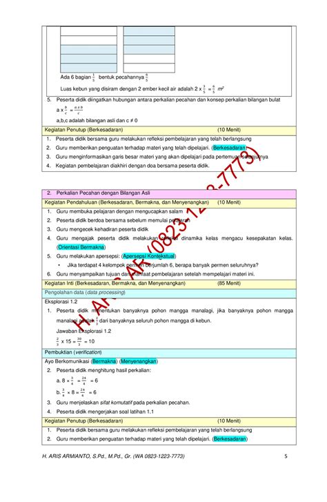 Modul Pembelajaran Deep Learning Matematika Kelas 6 Cp 032 Revisi 2025