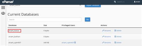 How To Create Or Delete A Mysql Database Or User Cpanel Plesk
