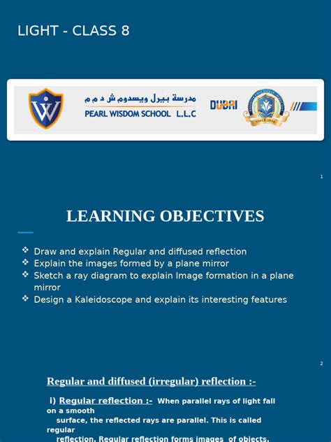 Light Ppt 2 Pdf Mirror Reflection Physics