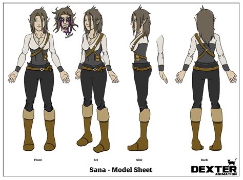 [oc] Sana Model Sheet Main Character For My Animated Short Project R Characterdrawing