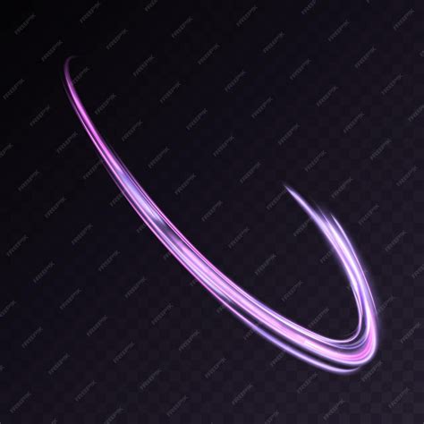 Premium Vector Flickering Purple Neon Light Effect Curve Line Light Effect For Web Design