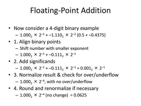 Ppt Lecture 13 Integer Arithmetic And Floating Point Cont Powerpoint Presentation Id6558290