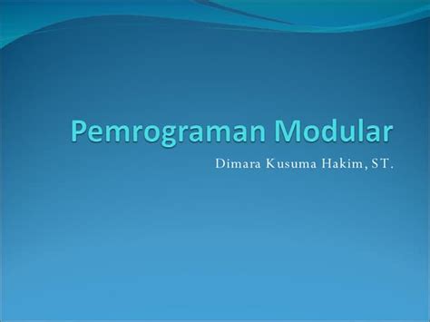 Pemrograman Modular Ppt