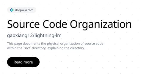 Source Code Organization Gaoxiang12lightning Lm Deepwiki