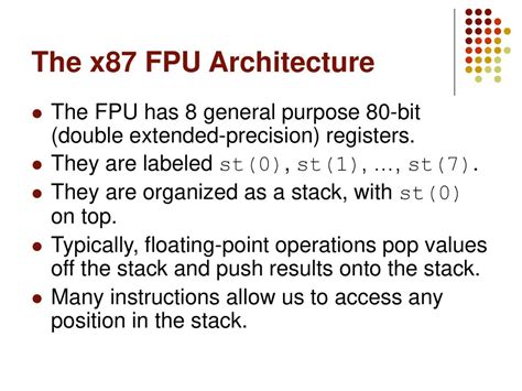 the x87 fpu lecture 18 wed mar 23 ppt download