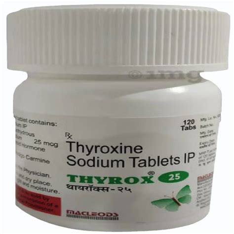 25mg Thyroid Thyroxine Sodium Tablets Strength 25 Mcg At ₹ 175bottle
