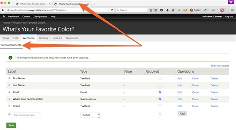 Token Use For Custom Webform Emails Osu Drupal 7 Web Technology Training Oregon State