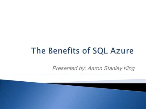 Sql Azure Sql Saturday Nyc Ppt