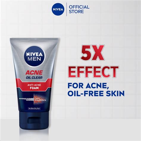 Nivea Men Acne Oil Clear Anti Acne Foam 100 G Skin Care Face
