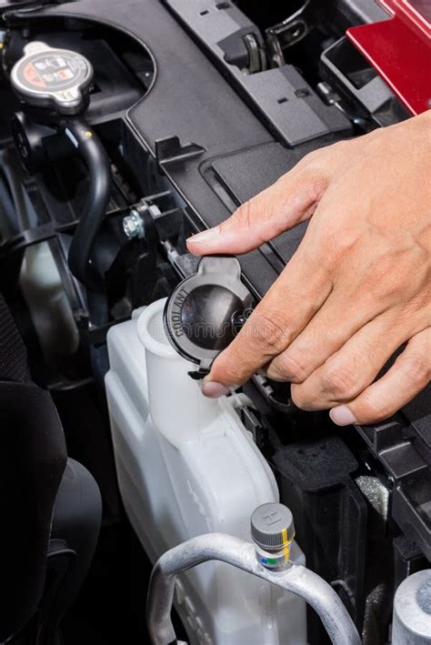 Coolant Checkup Automobile Dirty Engine Bay Stock Photo Image Of Care Fluid