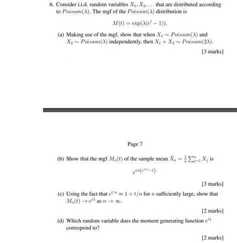solved 6 consider i i d random variables x1 x2 that
