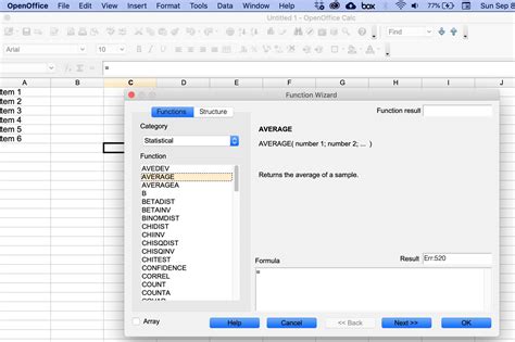 Openoffice Calc