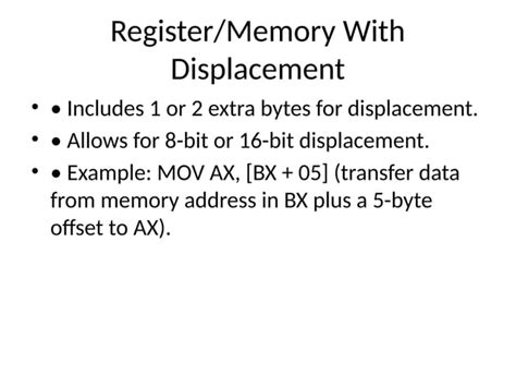 microprocessor instruction format of 8086 pptx data storage and