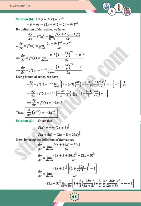 Differentiation Unit 3 Maths 12th Text Book