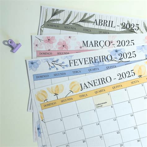 Planner 2025 Mensal E Semanal Em Pdf Para Imprimir Florescer Tabela