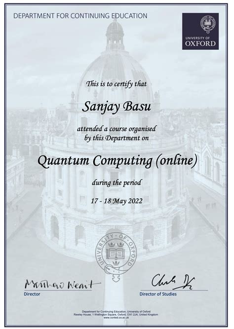Sanjay Basu Phd On Linkedin Qml Quantumsimulated Hardware Oxforduniversity Continuededucation