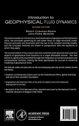 Pre Owned Introduction To Geophysical Fluid Dynamics Physical And Numerical Aspects Volume 101