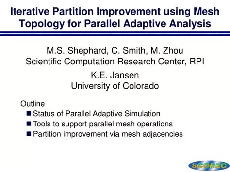 Ppt Iterative Partition Improvement Using Mesh Topology For Parallel
