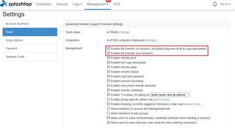 FILE TRANSFER Splashtop Business Support