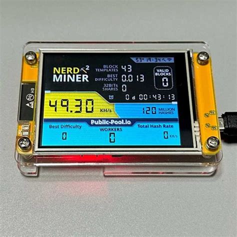 V2 Nerdminer 2 8 Inch Display Btc Ry Nerd 56kh S Crypto Bitcoin Miner Solo Mining Hine Cpto