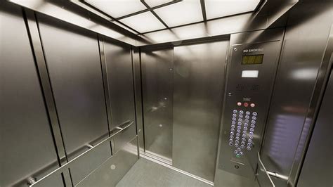 3d model real time elevator cab interior 04 vr ar low poly cgtrader
