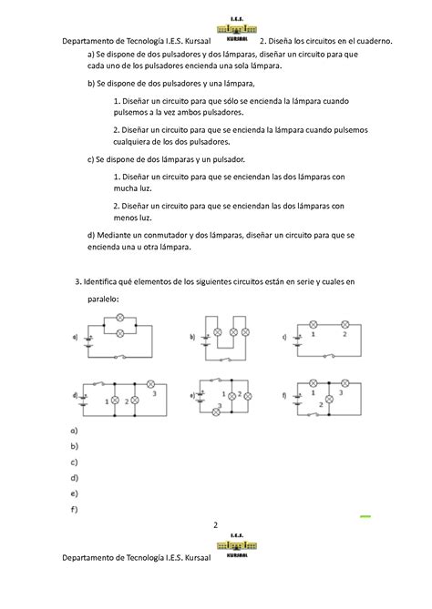 SOLUTION: Ejercicios circuitos el ctricos - Studypool