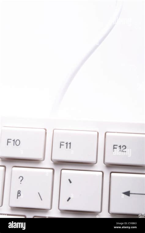 Modern Computer Keyboard On White Showing Pc Or Technology Concept