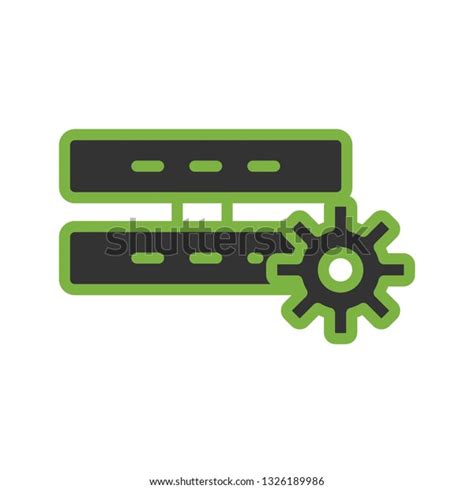 vector server setting icon stock vector royalty free 1326189986