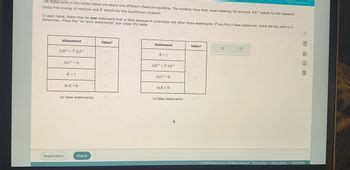 Answered: The statements in the tables below are… | bartleby