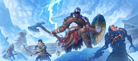 Kratos God Of War Ragnarok Cartoon Art Wallpaper Hd Games K