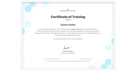 Sanket Shelke On Linkedin Successfully Completed The Machine Learning