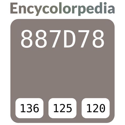 887d78 Hex Color Code Dulux Cocoa Powder Cil Smokey Glass Color